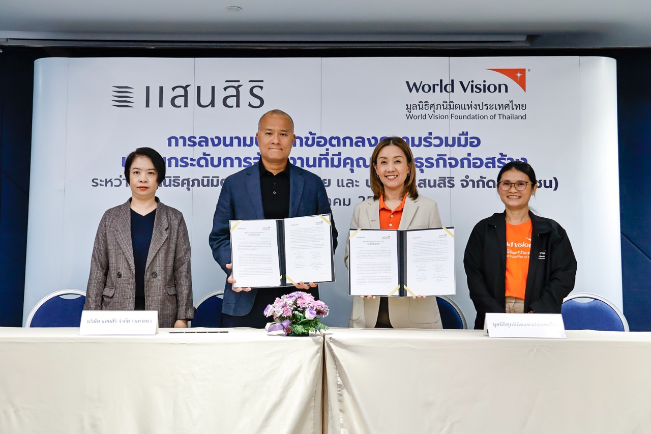 World Vision Foundation of Thailand and Sansiri Sign Partnership ...